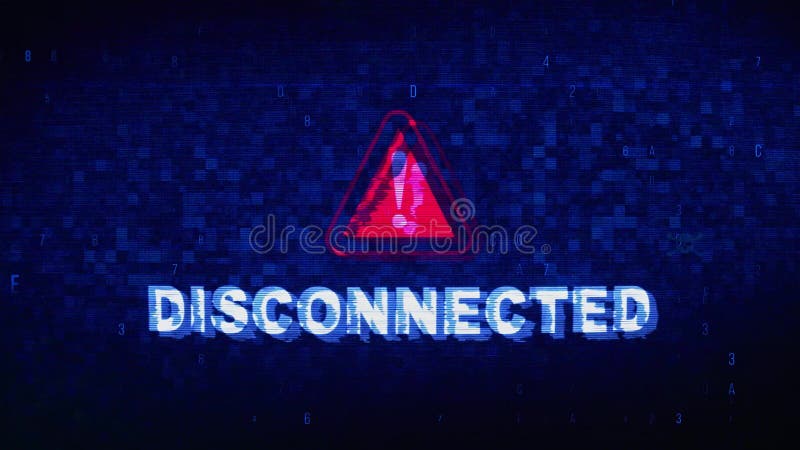 Disconnected Text Digital Noise Twitch Glitch Distortion Effect Error ...