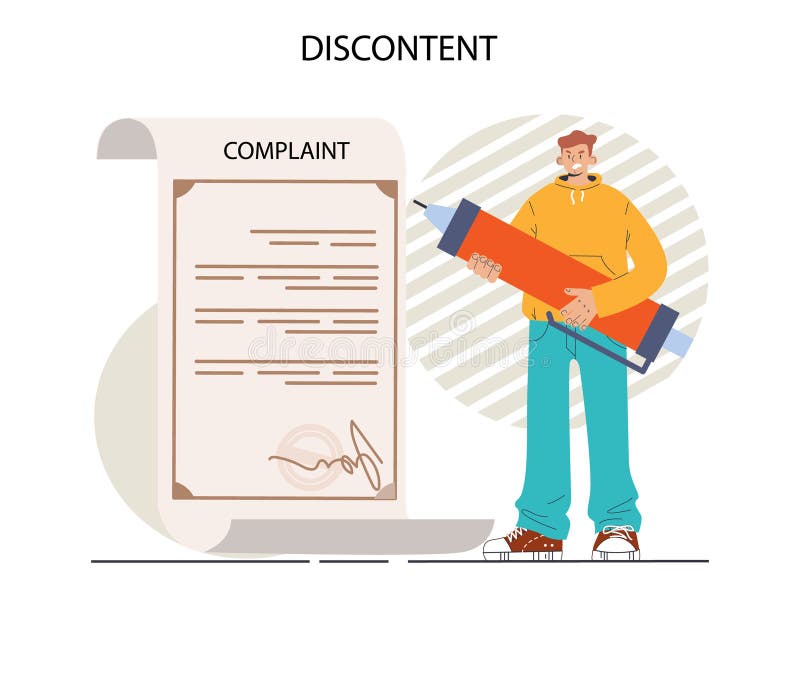 Discontent Concept. Dissatisfaction of Product or Service, Negative ...