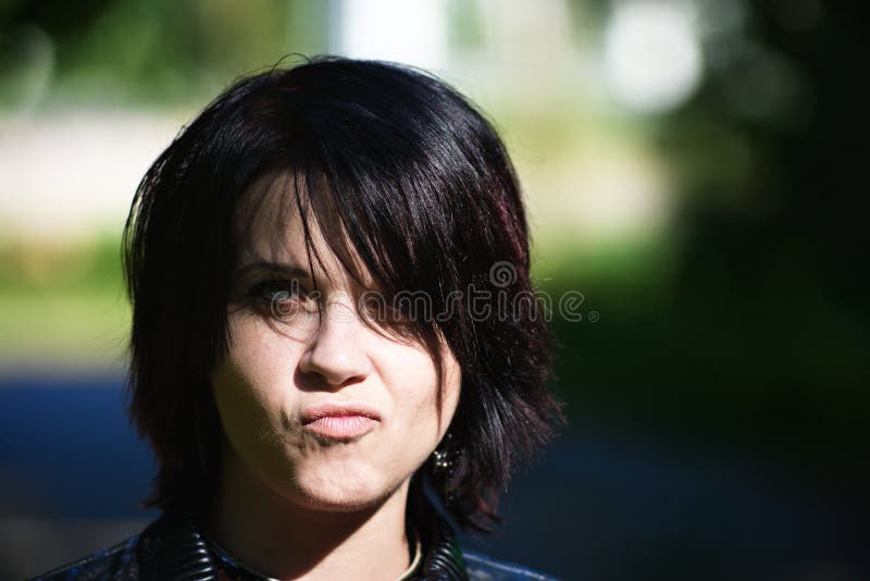 Discontented young woman stock image. Image of adult - 56068285