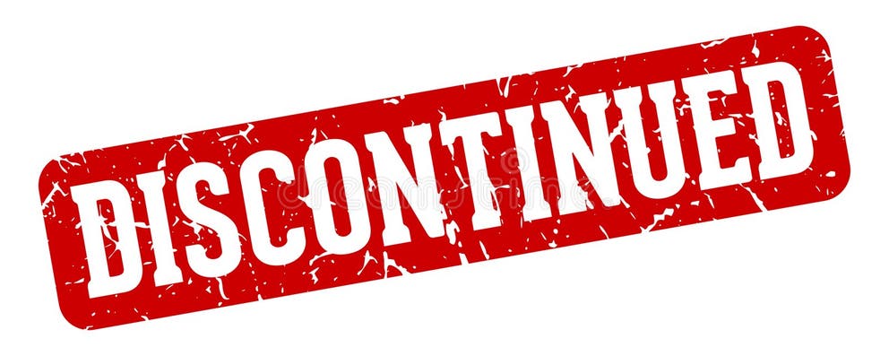 Discontinued Rectangular Sign. Discontinued Stamp Stock Vector ...