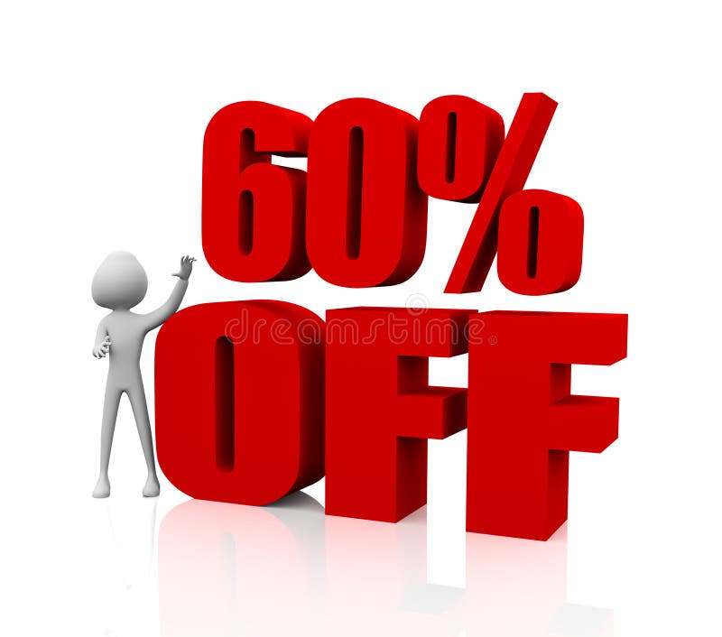 Disconto de 60% ilustração stock. Ilustração de disconto - 18731985