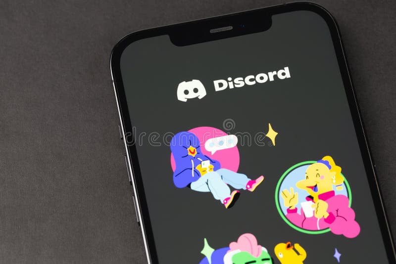 Discord Mobile App on the Screen Editorial Stock Image - Image of ...