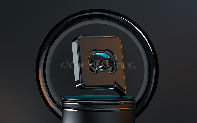 Discord Sign 3d Rendering Icon Stand on Podium Editorial Photography ...