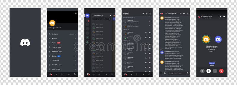 Discord Social Media Interface. Discord Mobile Application from ...