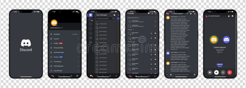 Discord Social Media Interface. Discord Mobile Application from ...
