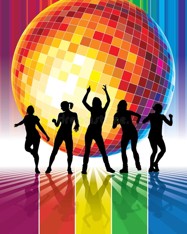 Ballo disco illustrazione vettoriale. Illustrazione di musica - 10827537