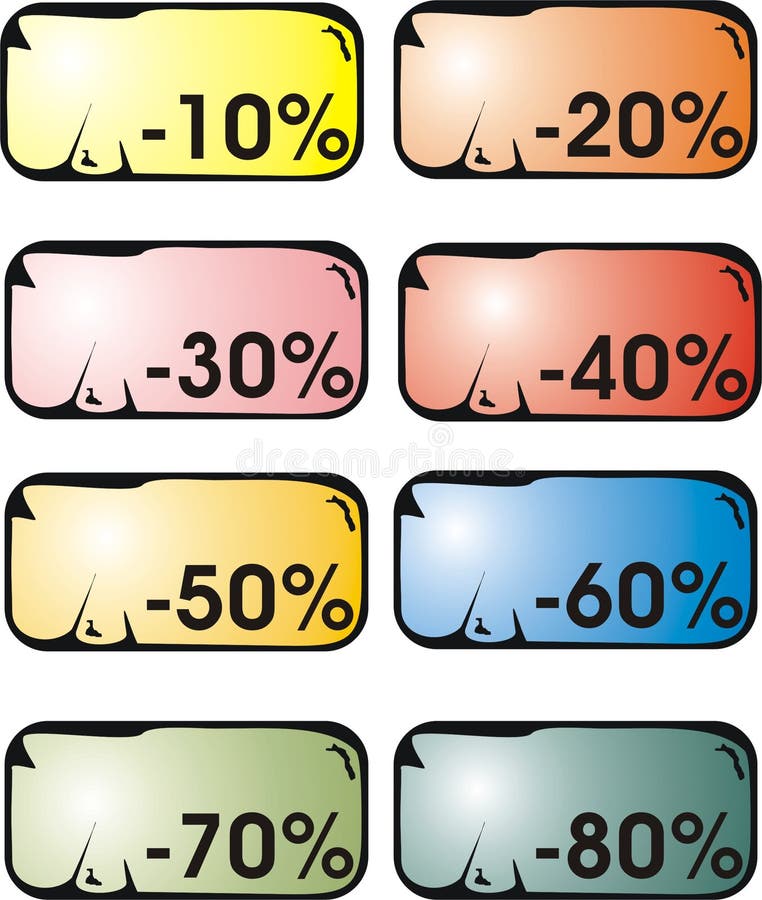 Discount stock vector. Illustration of percentage, shop - 13075746