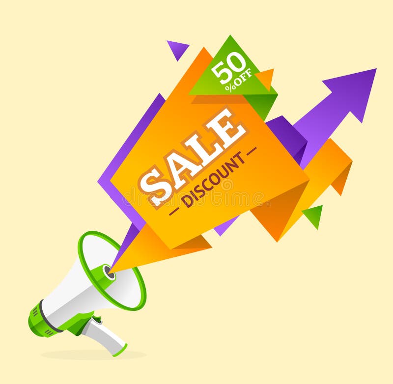Discount Banner Sticker. Vector Stock Vector - Illustration of badge ...