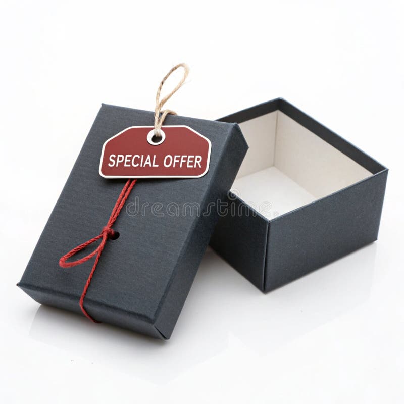 Discount and Box Isolated on Transparent Background Stock Illustration ...