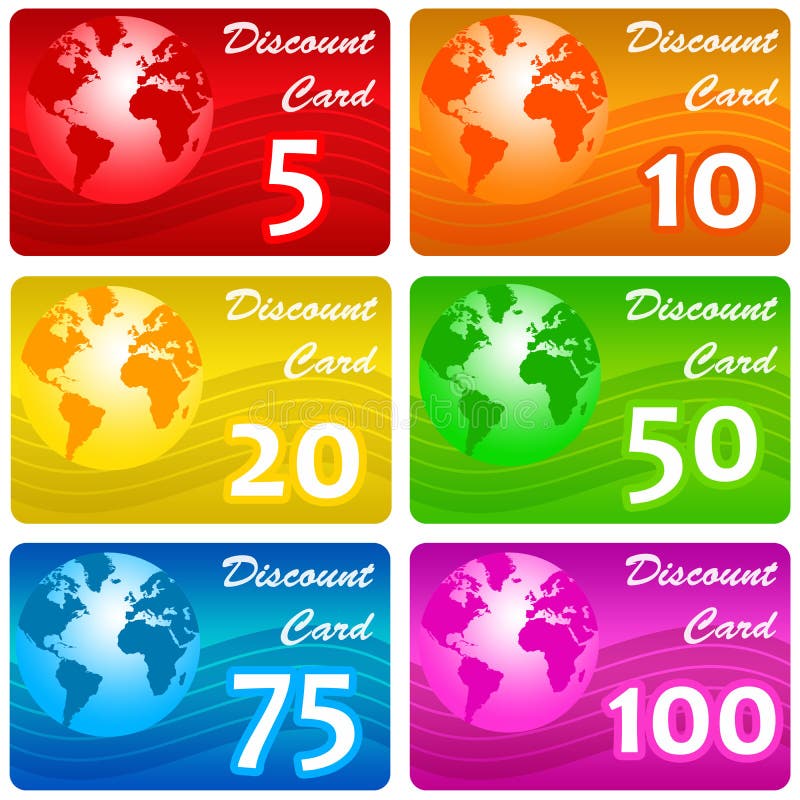 Discount card stock illustration. Illustration of commerce - 23071615