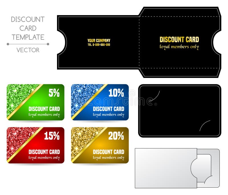 Discount card template stock vector. Illustration of event - 65470535
