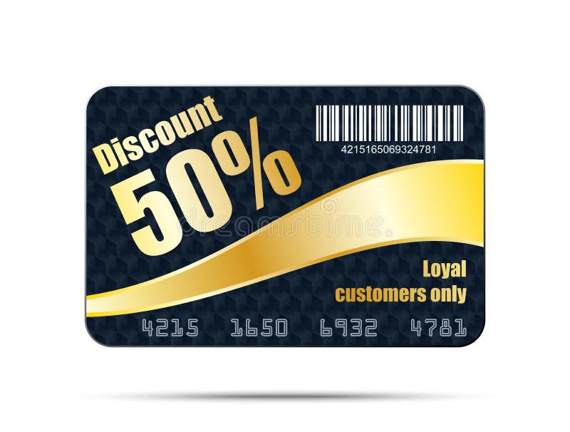 Discount Card Template Vector Illustration Stock Vector - Illustration ...