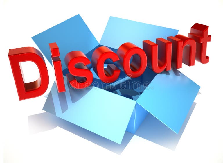 Discount on a Cardboard Box Stock Illustration - Illustration of sale ...