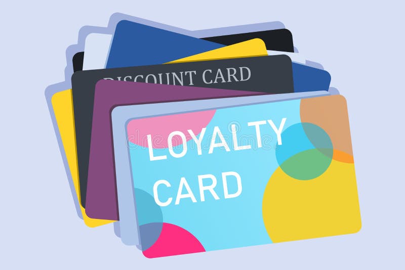 Discount cards pile stock vector. Illustration of card - 268839709