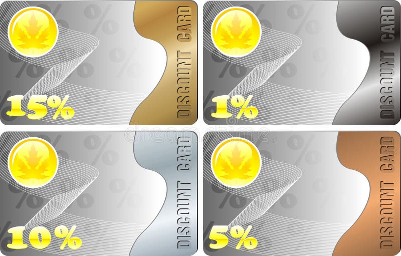 Discount cards set stock vector. Illustration of pattern - 13028406