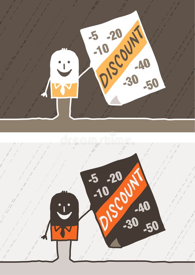 Discount colored cartoon stock vector. Illustration of white - 13513589