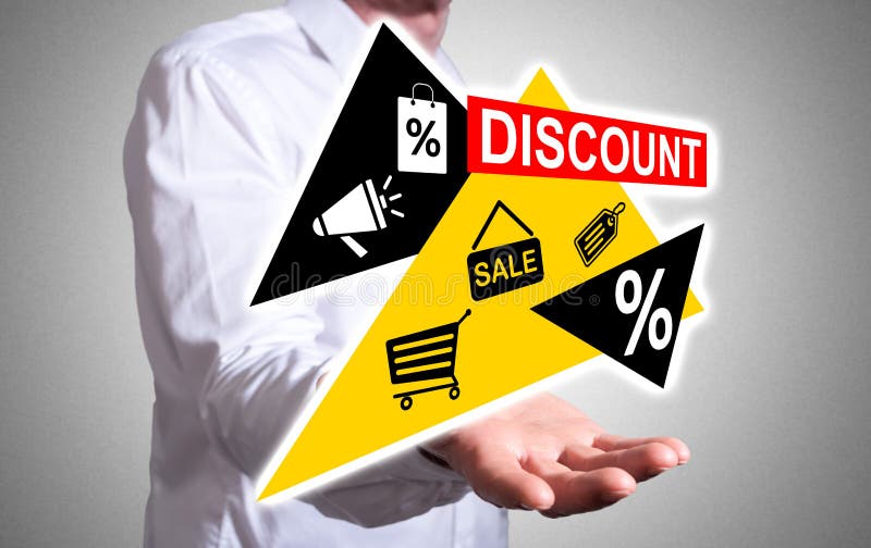 Discount Concept Above a Human Hand Stock Photo - Image of shopping ...
