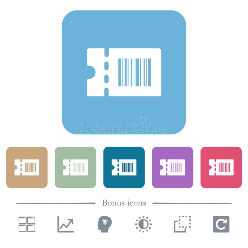 Discount Coupon Code Flat Icons on Color Rounded Square Backgrounds ...