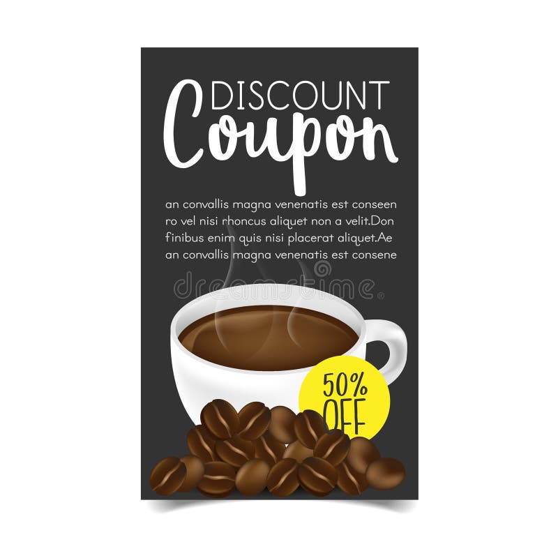 Discount Coupon design stock vector. Illustration of retail - 97497064