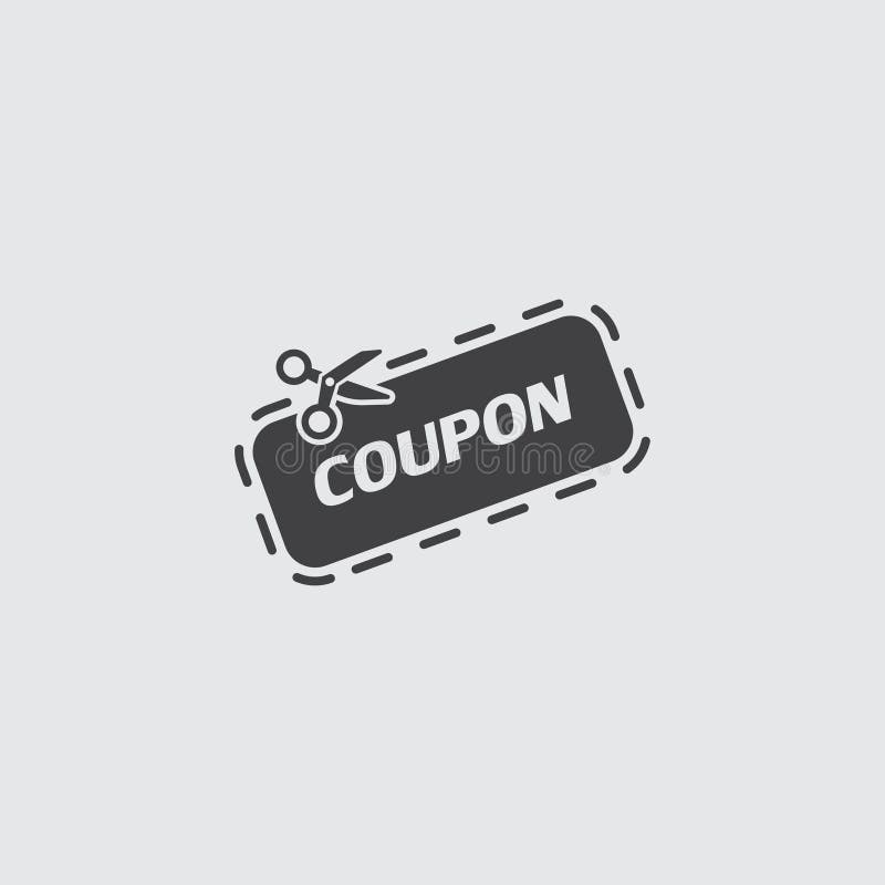Illustration of a Cut Out Coupon Round Shape with Scissors Vector Stock ...