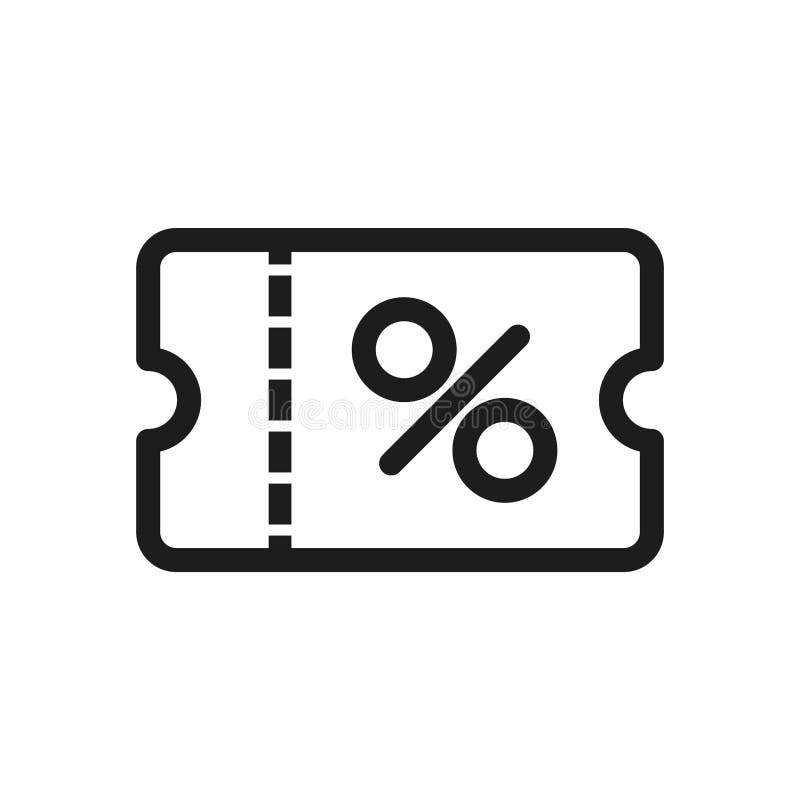 Icon Coupon. Vector Illustration. Stock Vector - Illustration of ...