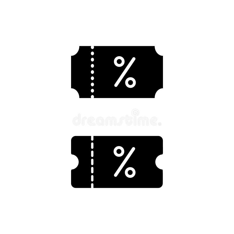 Discount Coupon Icon Vector Isolated on White Background Stock Vector ...