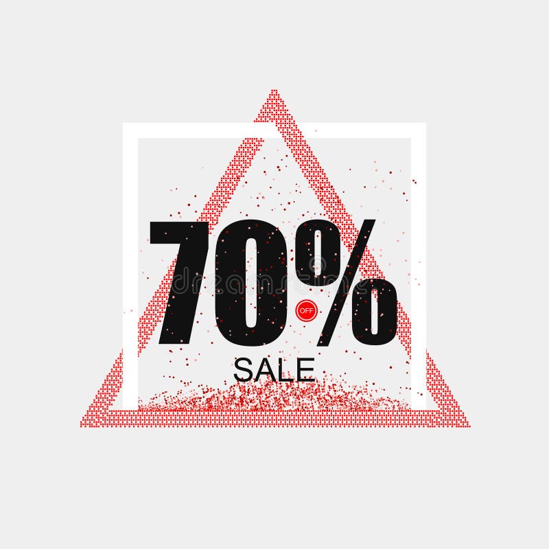Discount Coupon or the Sale in a Modern Style. Triangular Red Frame ...