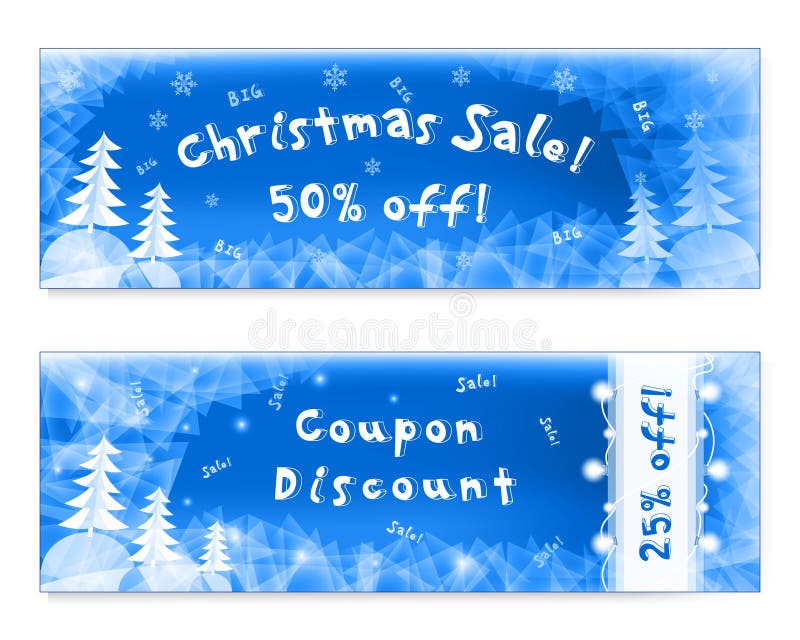 25 and 50 discount coupons stock illustration. Illustration of season ...