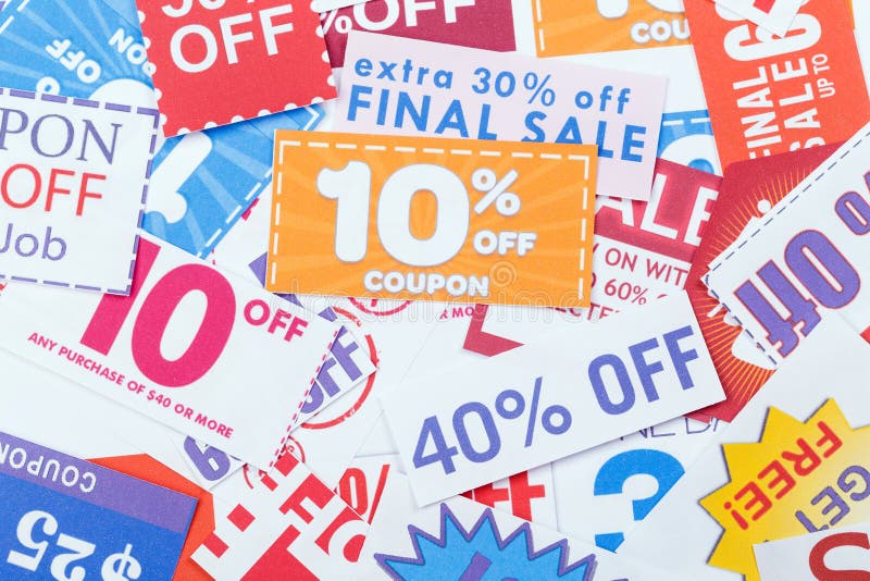 Stack of coupons stock image. Image of discount, shop - 37398153