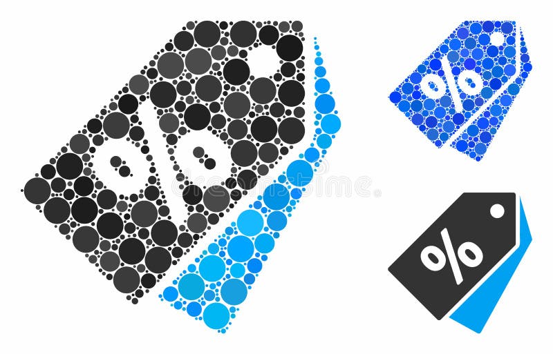 Discount Coupons Mosaic Icon of Round Dots Stock Vector - Illustration ...