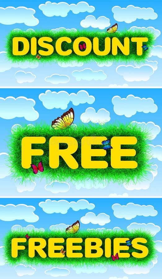 Discount Free Freebies stock illustration. Illustration of beautiful ...