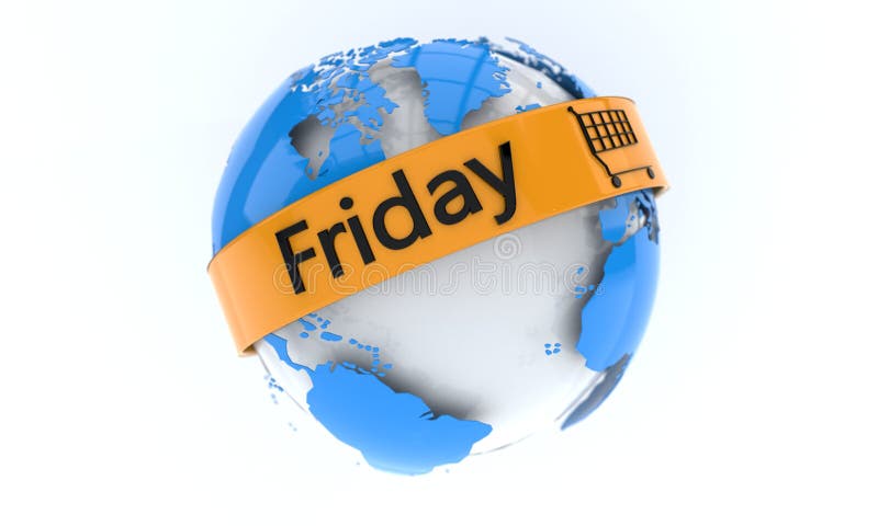 Discount Friday Symbol, 3d R Stock Illustration - Illustration of ...