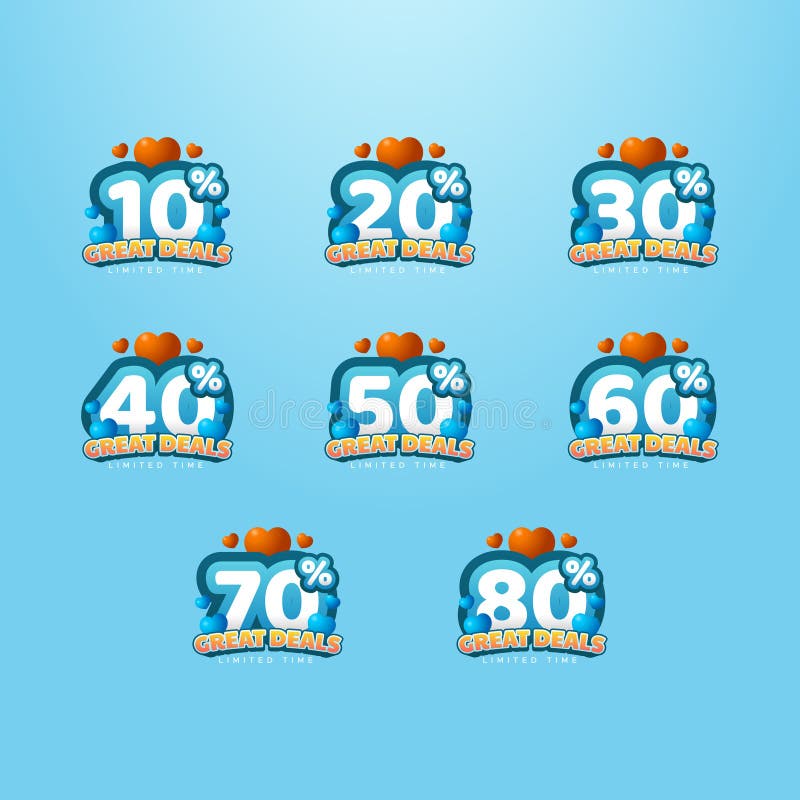 Discount Fun Number Vector Design Collection Stock Vector ...