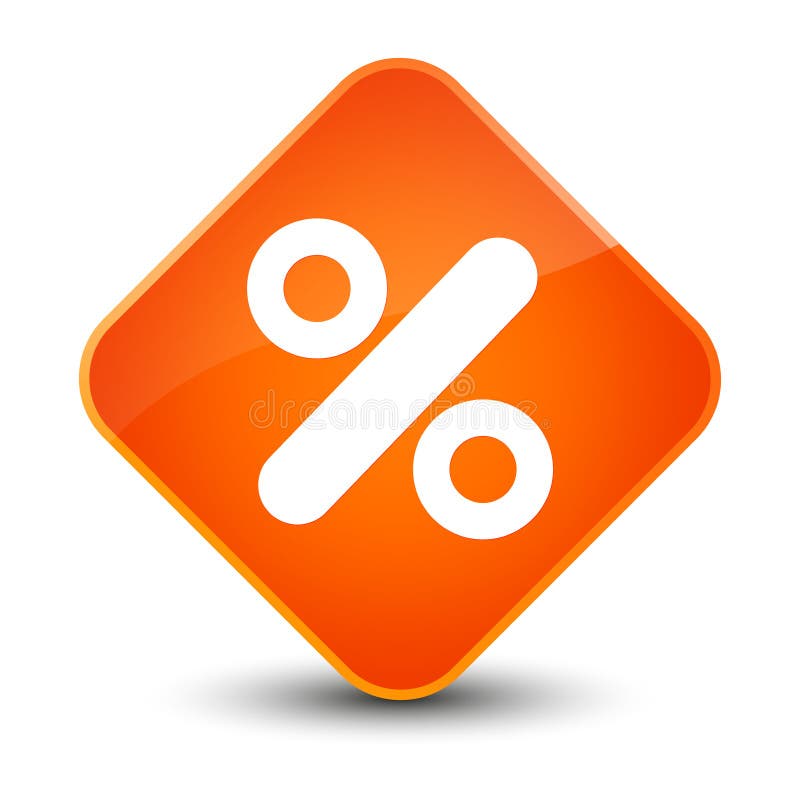 Discount Icon Elegant Orange Diamond Button Stock Illustration ...