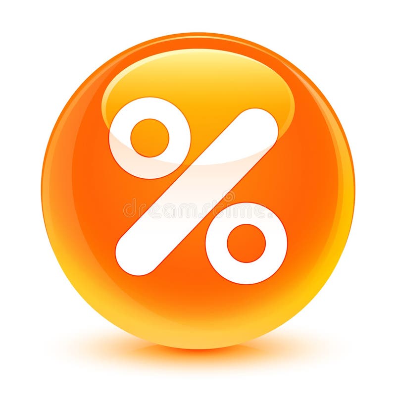 Discount Icon Glassy Orange Round Button Stock Illustration ...