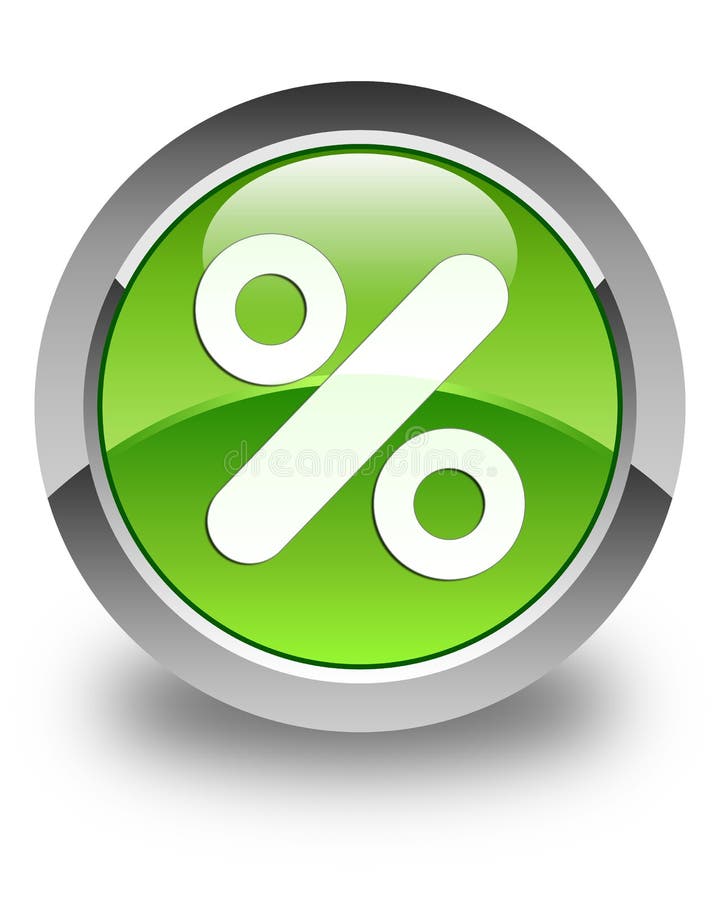 Discount Icon Glossy Green Round Button Stock Illustration ...