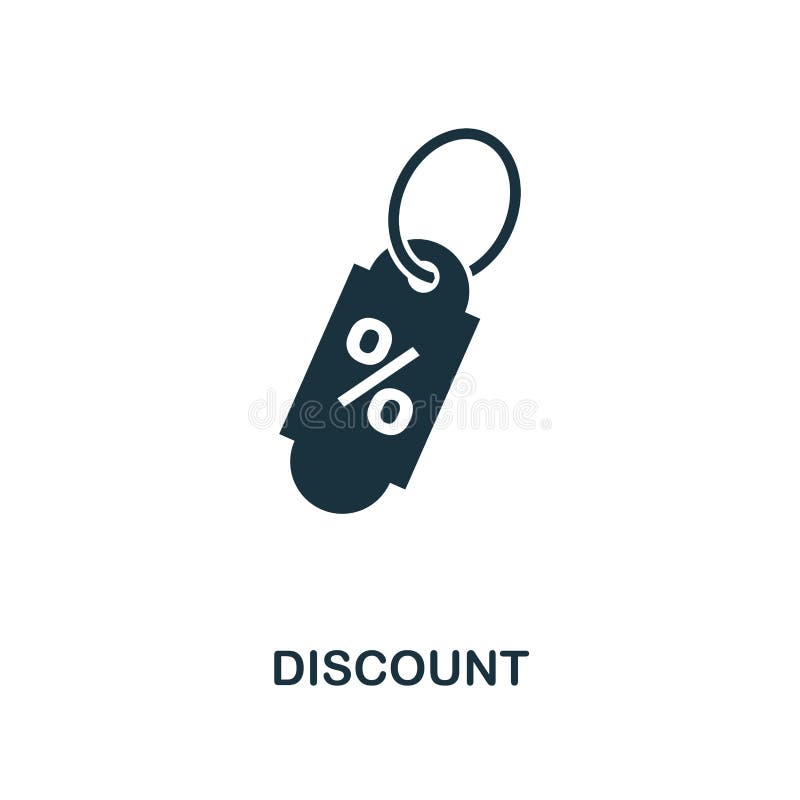 Discount Icon. Monochrome Style Design from E-commerce Icon Collection ...