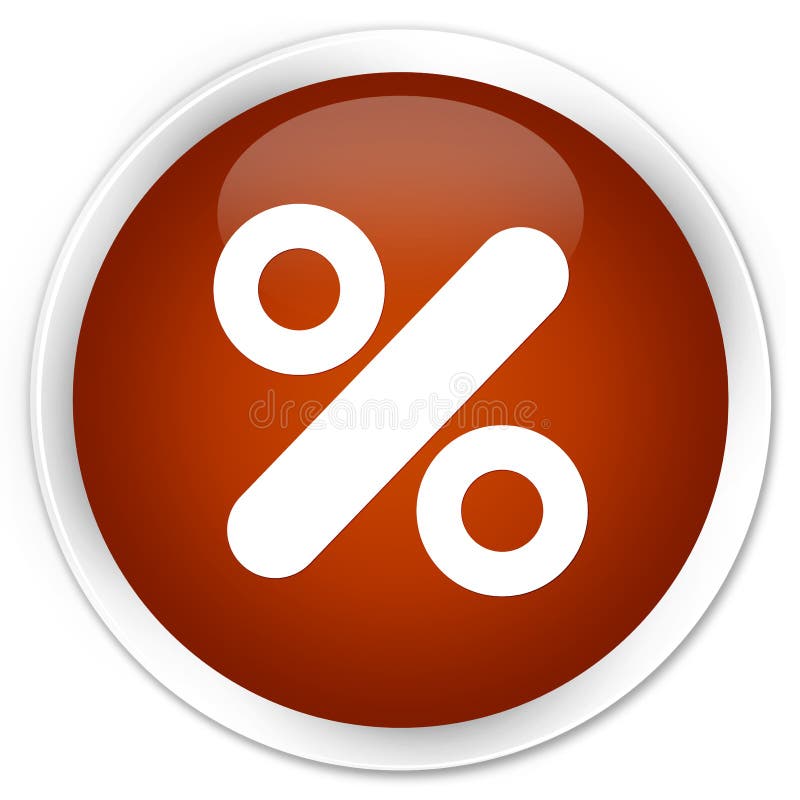 Discount Icon Premium Brown Round Button Stock Illustration ...