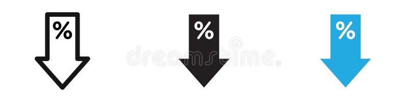 Discount Icon Thin Line Illustration Stock Vector - Illustration of ...
