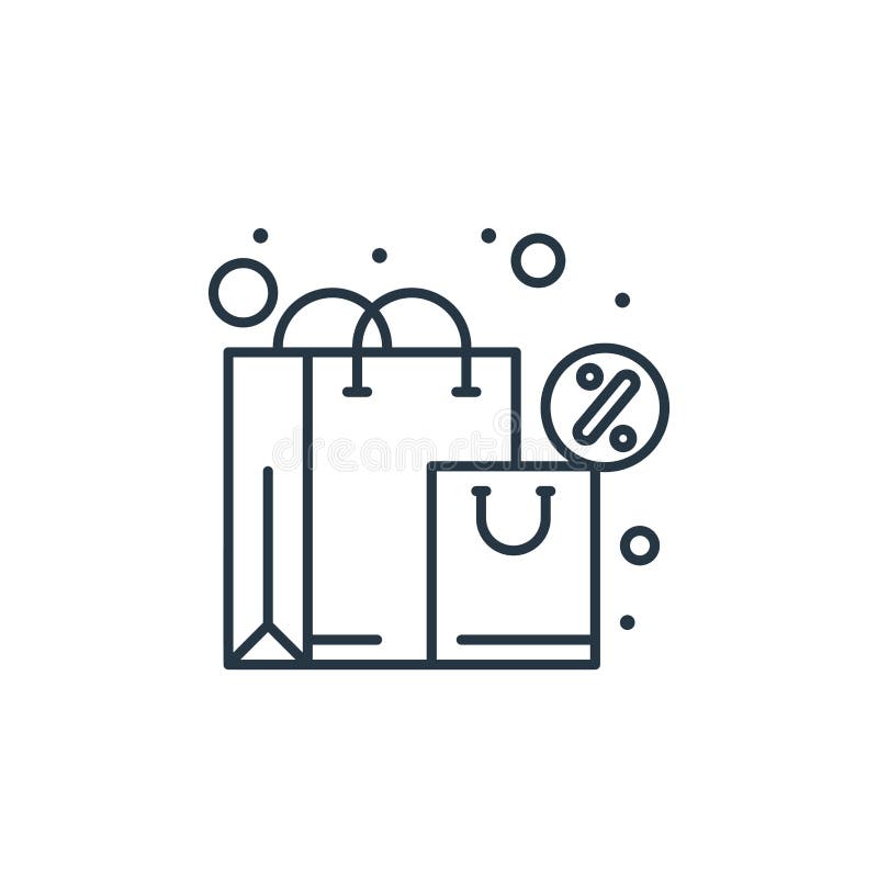 Discount Icon Vector from Taxes Concept. Thin Line Illustration of ...