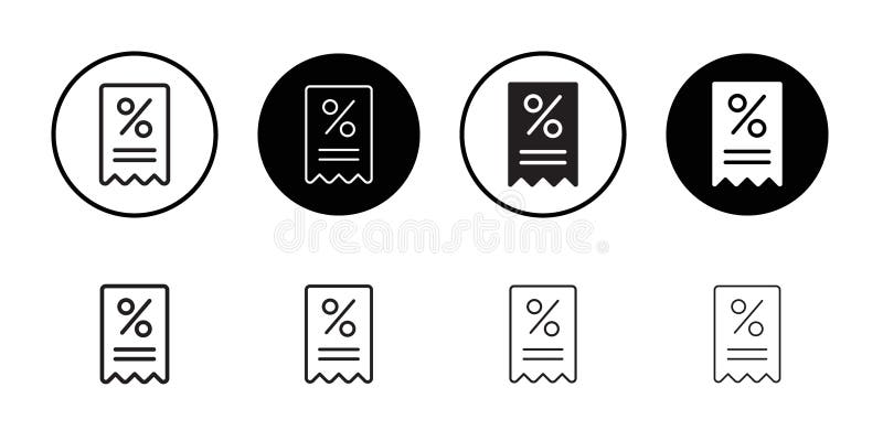 Discount Icon Outline Vector for Web Ui Stock Vector - Illustration of ...