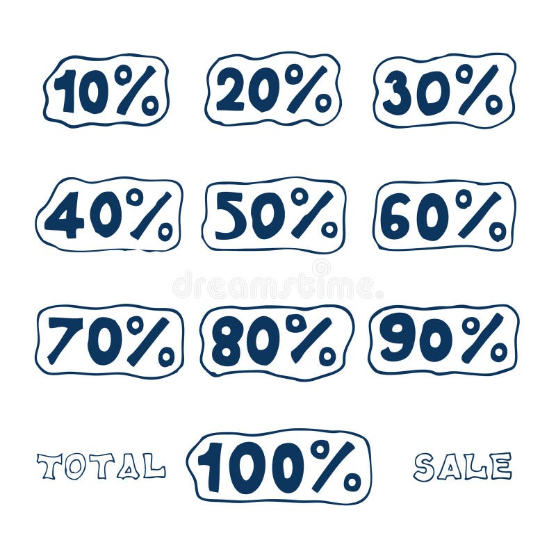 Discount icons set stock vector. Illustration of price - 25324553