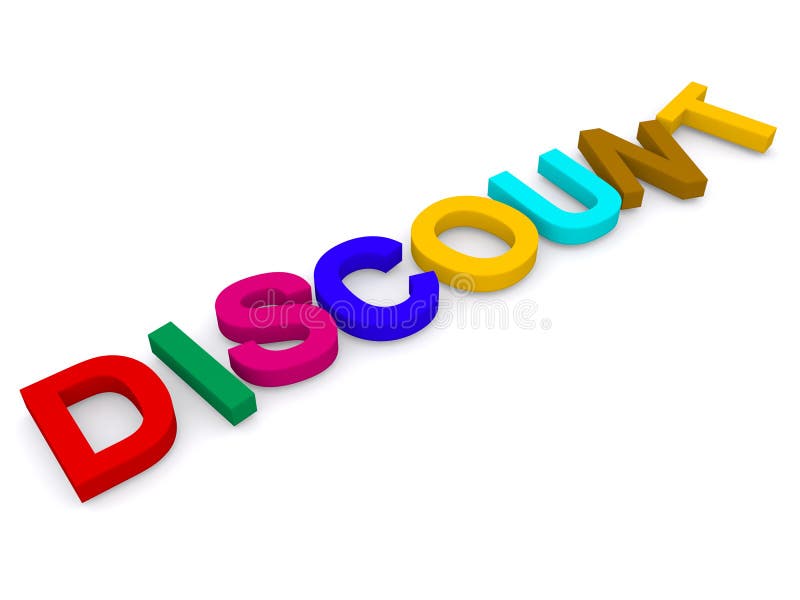 Colorful discount word stock illustration. Illustration of celebration ...