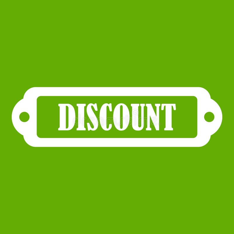 Discount Label Icon Digital Green Stock Vector - Illustration of metal ...