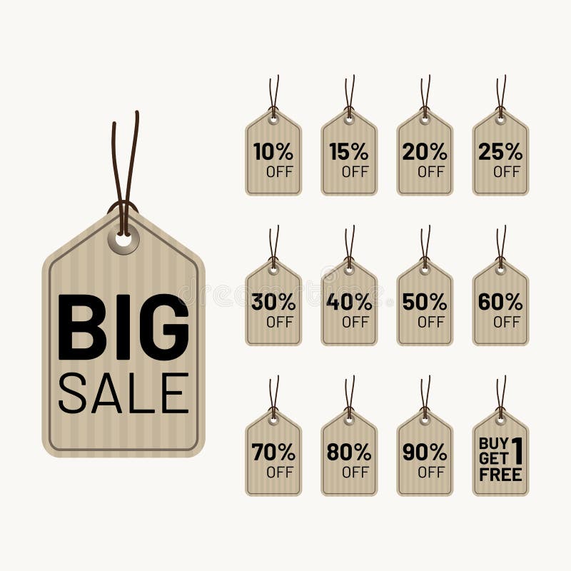 Discount Label Vector Design Template Stock Vector - Illustration of ...
