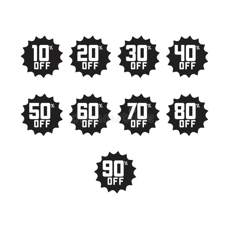 Discount Label Set Vector Template Design Illustration Stock ...
