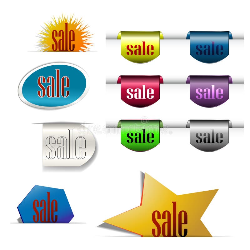 Discount Labels Color Group Stock Vector - Illustration of save, label ...