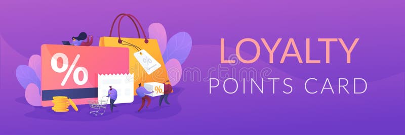 Discount and Loyalty Card Web Banner Concept. Stock Vector ...