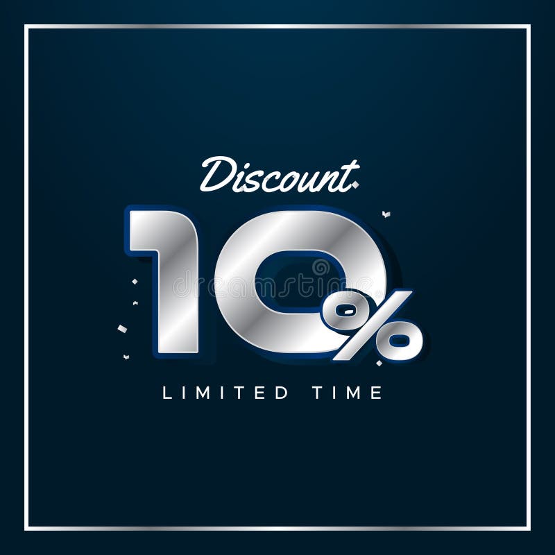 Discount Metalic Number Vector Design Stock Vector - Illustration of ...