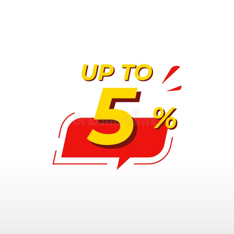 5 Discount Number Elegant Design Collection Stock Vector - Illustration ...